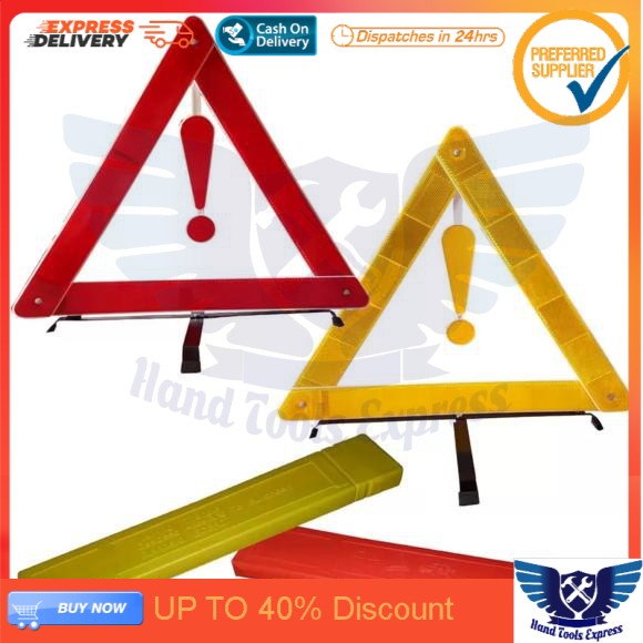 HT0957 RED And YELLOW Car Early Warning Device Triangle Sign for Road ...
