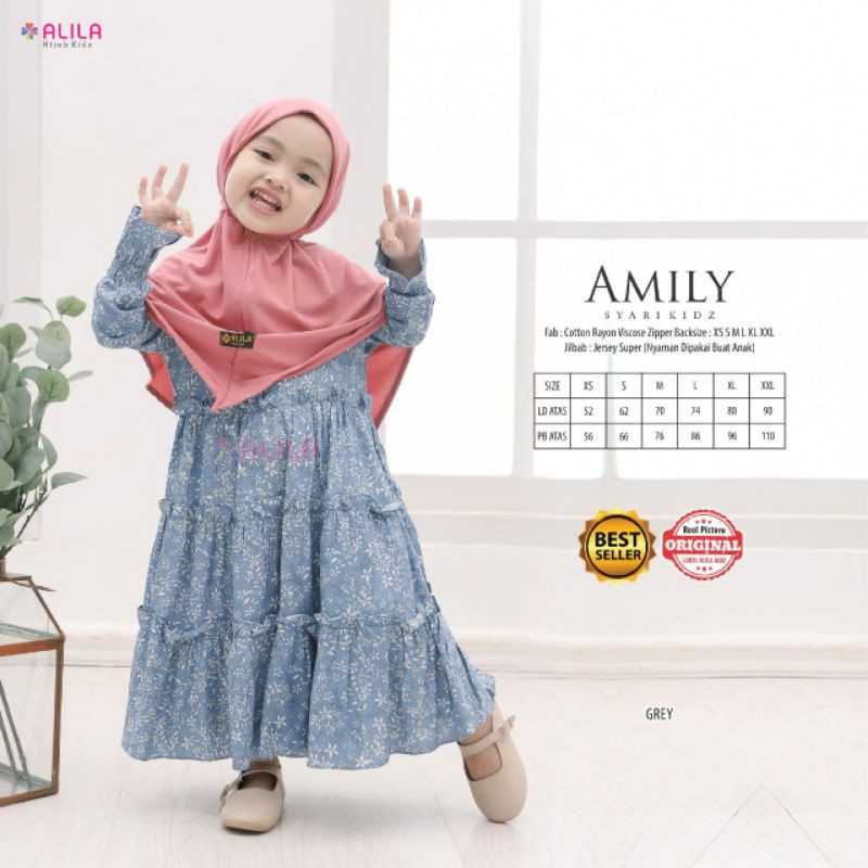 Amily syar'i kids by alila (includes hijab) | Shopee Philippines