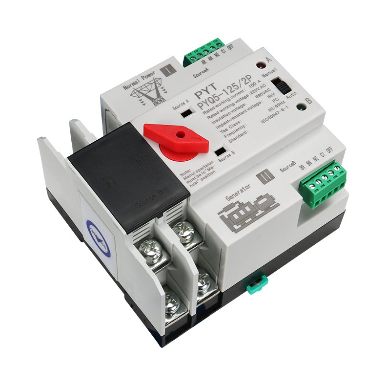 MCB type Dual Power Automatic transfer switch 2P 63A 125A ATS Circuit ...