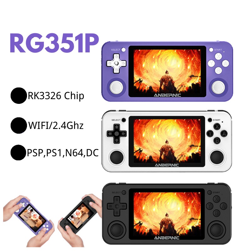 SV2J Retro Open Source System Handheld Game Console RG351P 3.5-Inch IPS ...