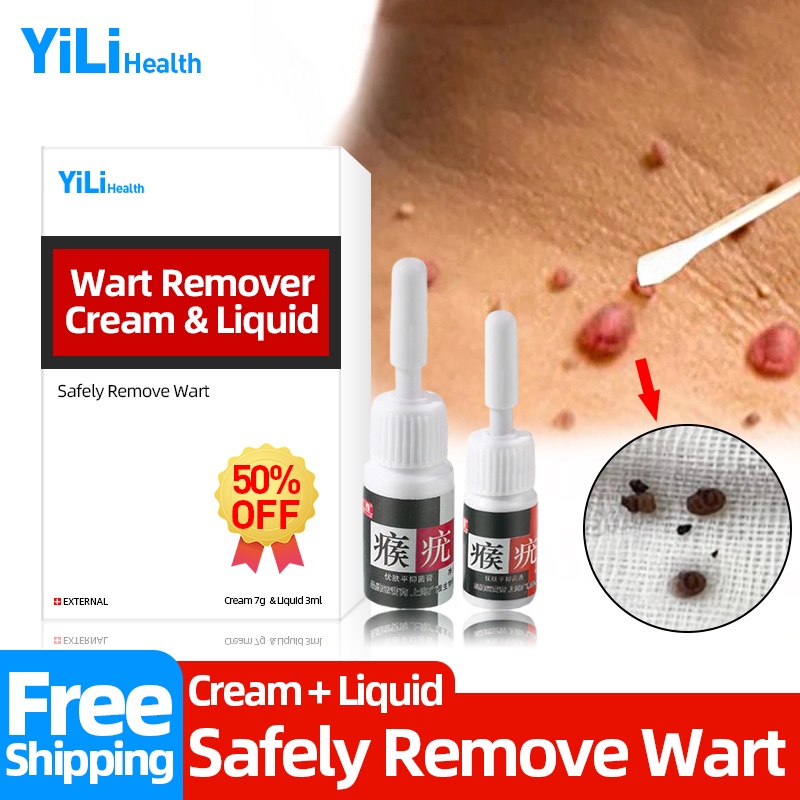 Skin Tag Removal Cream Kit Wart Remover Liquid Medical Treatment Mole ...