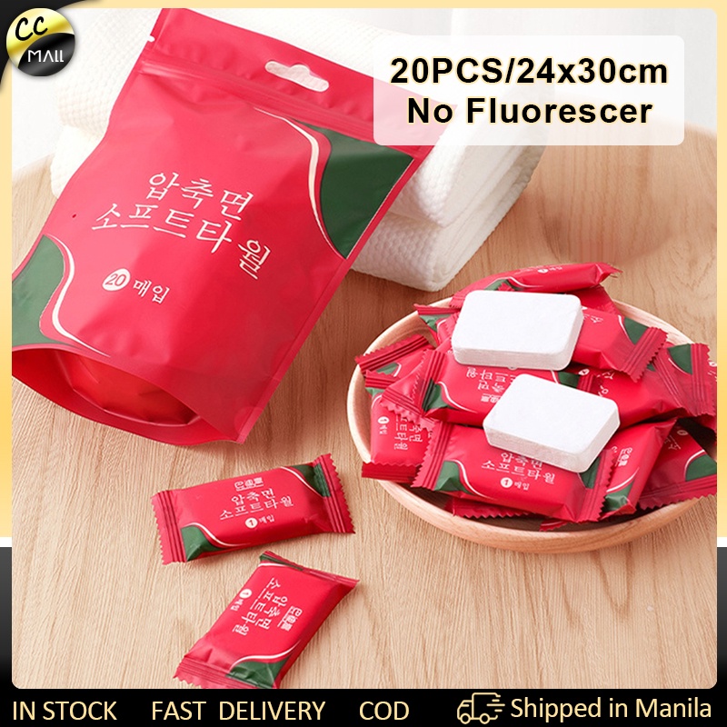 20PCS Disposable Compression Face Towel Portable Towel for Outdoor ...