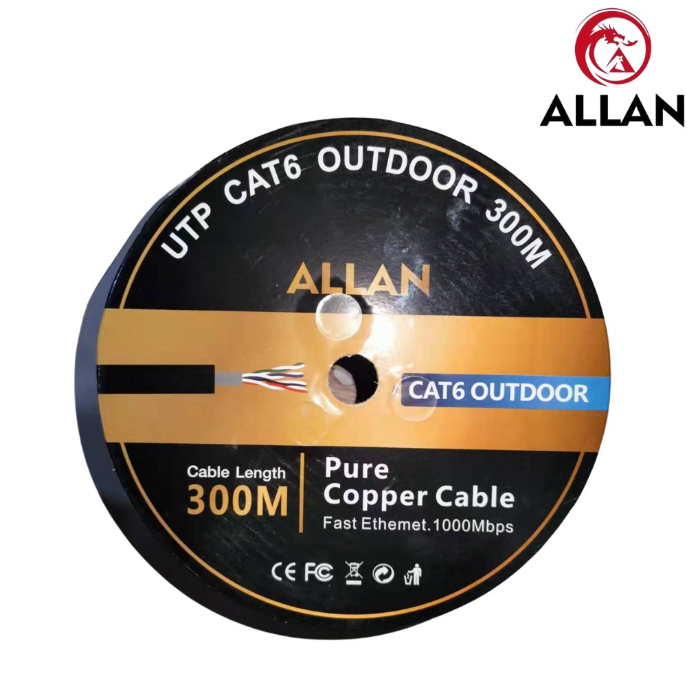 Allan UTP CAT6 CABLE OUTDOOR PURE COPPER NETWORK CABLE LAN CABLE ...