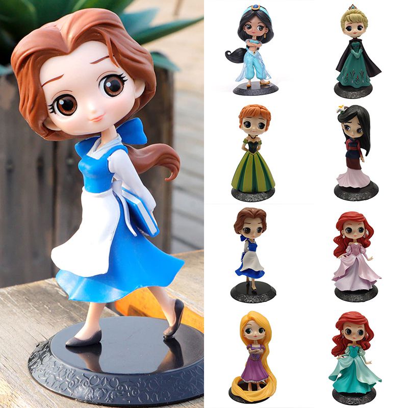 Dazzling Disney Princess Action Figures Toys Anna Elsa Ariel Rapunzel ...