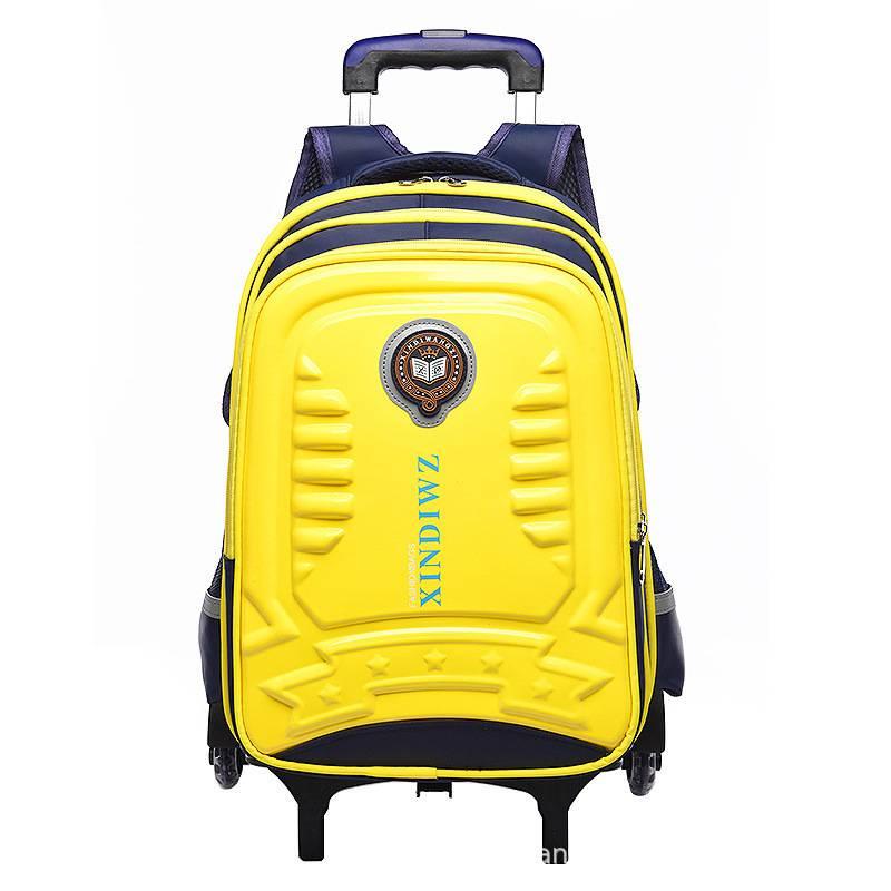 Trolley School Bag [With Free Gift] Children's 3 Wheel 6 Wheel School ...
