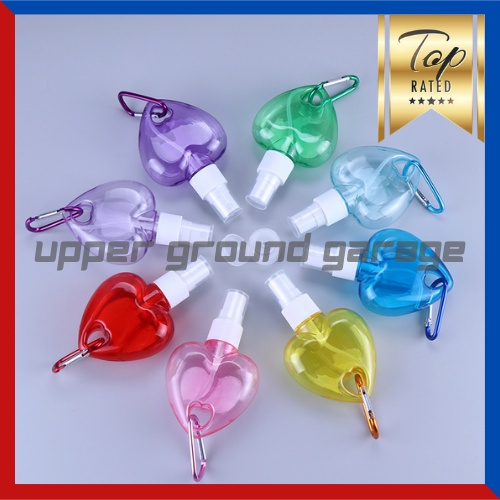 UGG Heart Shape Alcohol Spray Bottle Colored/Transparent With Keychain ...