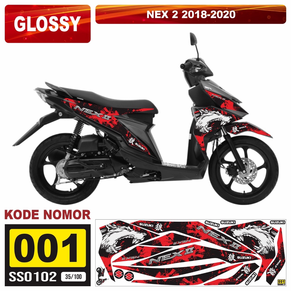 Sticker Striping Decal suzuki nex II Ecstar Variation DOFF/GLOSSY All ...