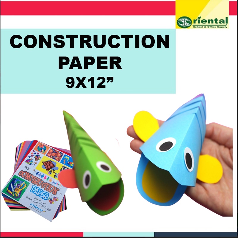 Construction Paper Assorted Colors in a pack - 250 sheets - 9 x12 ...