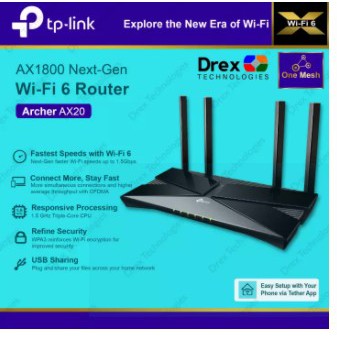 TP-LINK ARCHER AX20 Dual Band Wi-Fi 6 Router AX1800 | Shopee Philippines