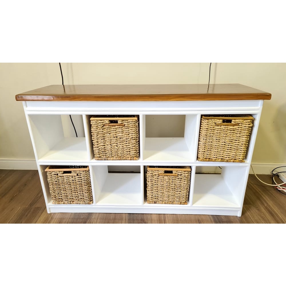 2 LAYER MULTI PURPOSE TV CONSOLE / TV RACK WITH RATTAN DRAWER (4 RATTAN ...