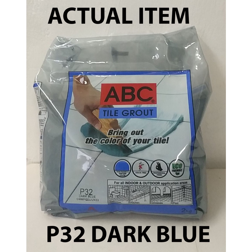 ORIGINAL ABC TILE GROUT P32 DARK BLUE -------------- 2 KILOS PER PACK ...
