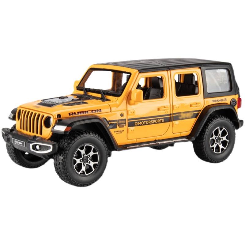 1:22 Scale Jeep Wrangle Diecast Model Car With Engine Sounds Lights Up ...