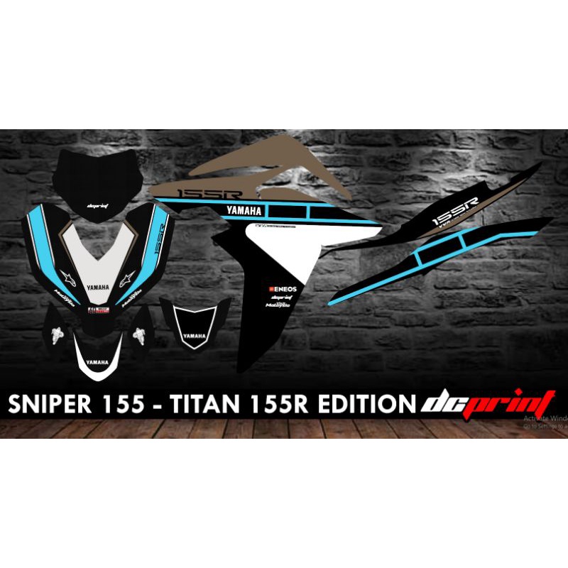 Sniper 155R Titan Brown White Whole Decal Carbon Design Yamaha | Shopee ...