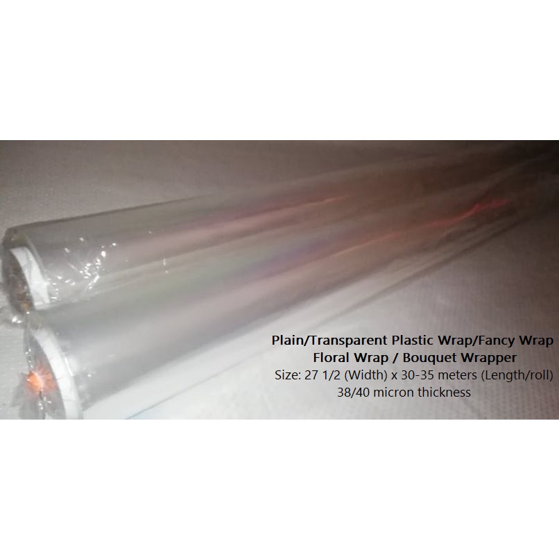 Plain/Transparent Plastic Wrap/Fancy Wrap (per roll) | Shopee Philippines