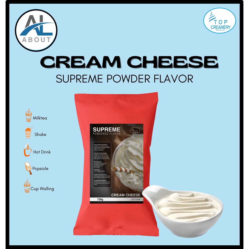 TOP CREAMERY CREAM CHEESE SUPREME POWDER 750g | Shopee Philippines
