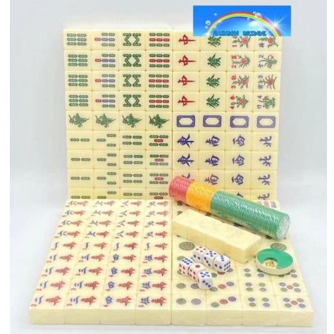 Puzzle MAHJONG SET Rainbow Bridge (New-lvory-Small-Glass fibre) #NO:5 ...