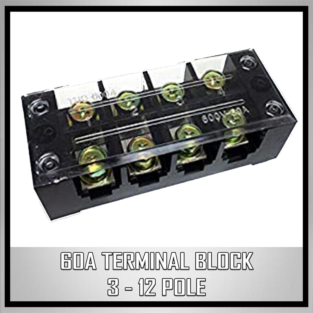 TERMINAL BLOCK 60A / 600V BARRIER 3 POLE to 12 POLE | VAT INCLUDED PRICES | Shopee Philippines