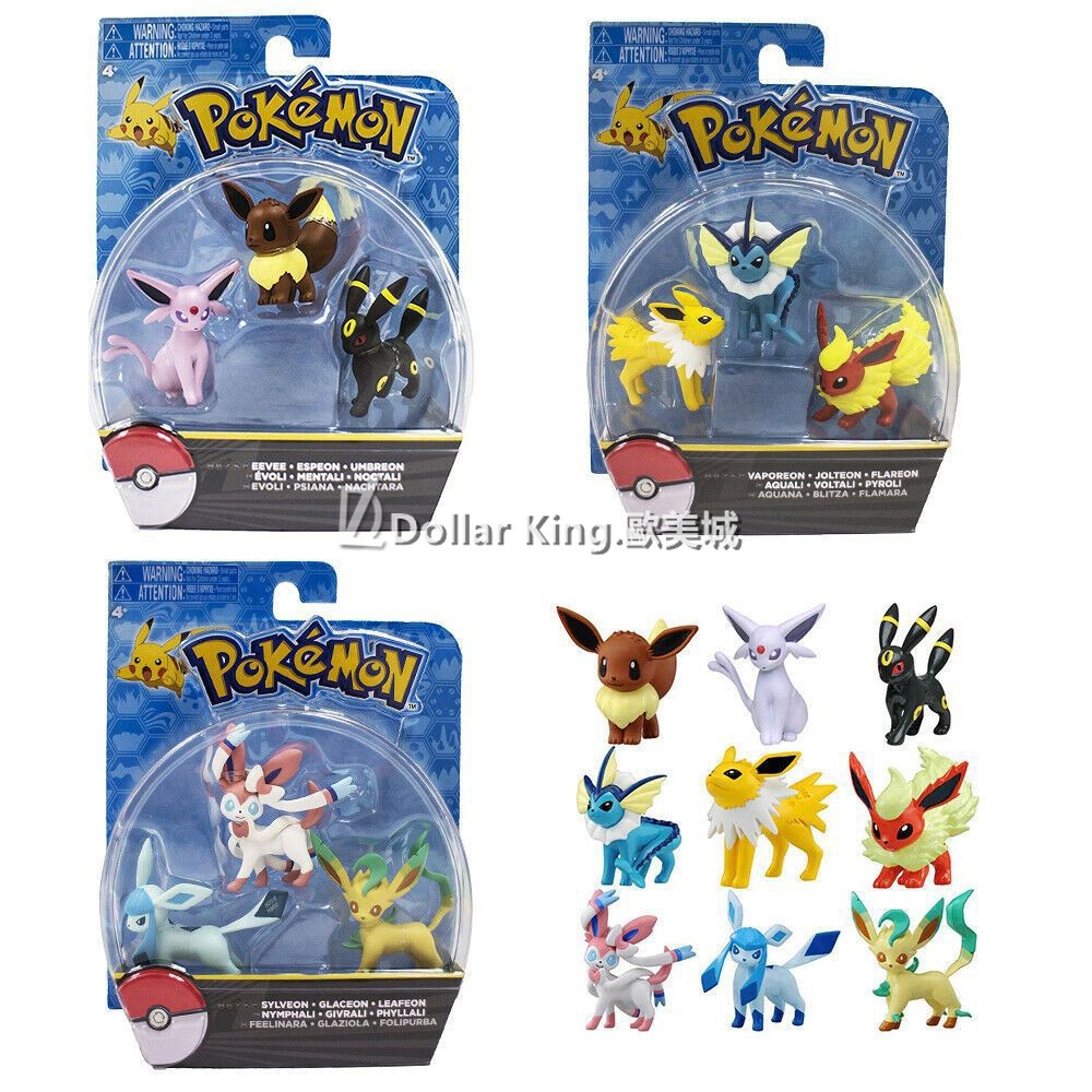 Pokemon Go Eevee Evolution Action Figure Toys Monster Collection ...