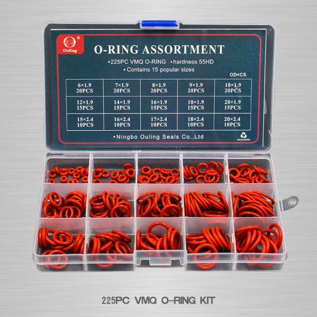 O Rings Rubber Silicone O Ring Seal NBR VMQ FKM Sealing O-rings Nitrile Washer Rubber oring set ...