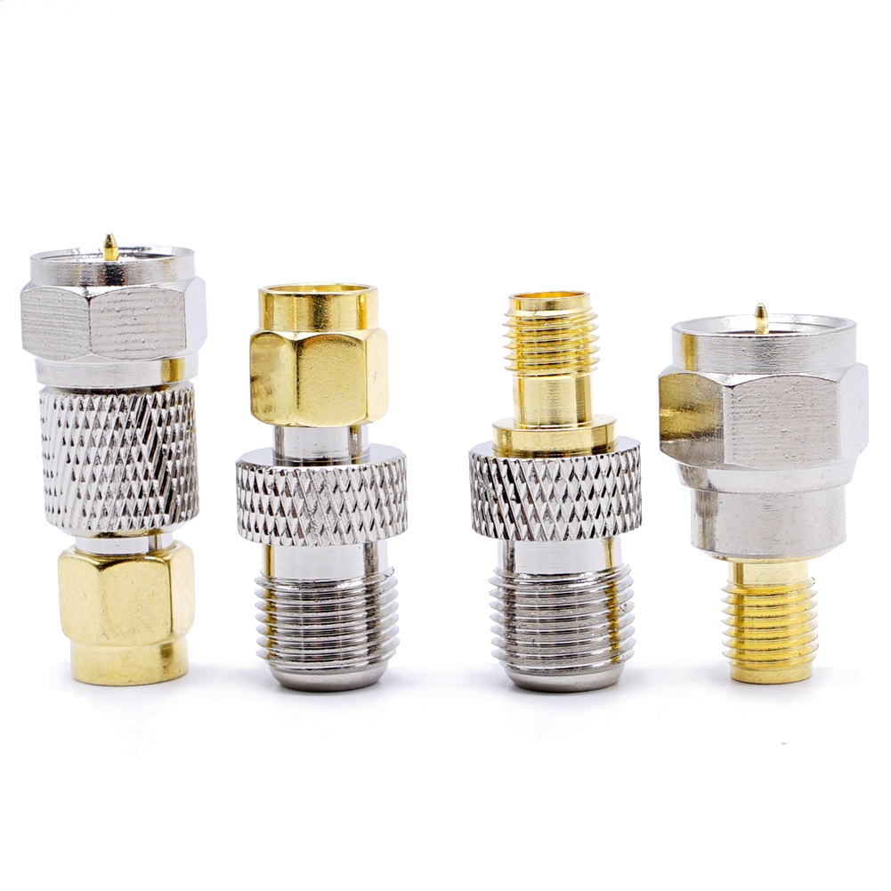 4 Patterns pure copper F Type Male Female to SMA Male Female connector ...