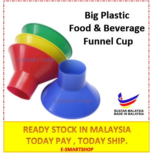 Large Plastic Funnel Food & Drink Cup (Funnel)(RANDOM COLOR) | Shopee ...
