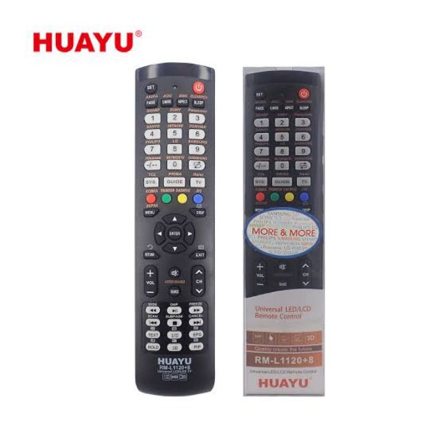 Huayu LCD Universal TV Remote for flatscreen TV (easy set-up) | Shopee ...