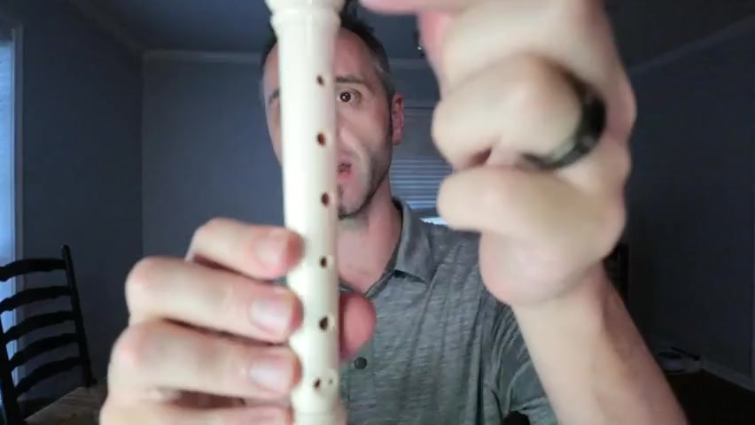 8 Hole Flute Recorder Fingering Soprano (Ivory-Look) With Fingering ...