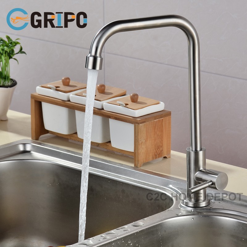 GRIPO 304 stainless 7 shaped kitchen faucet single cold (GR715 ...