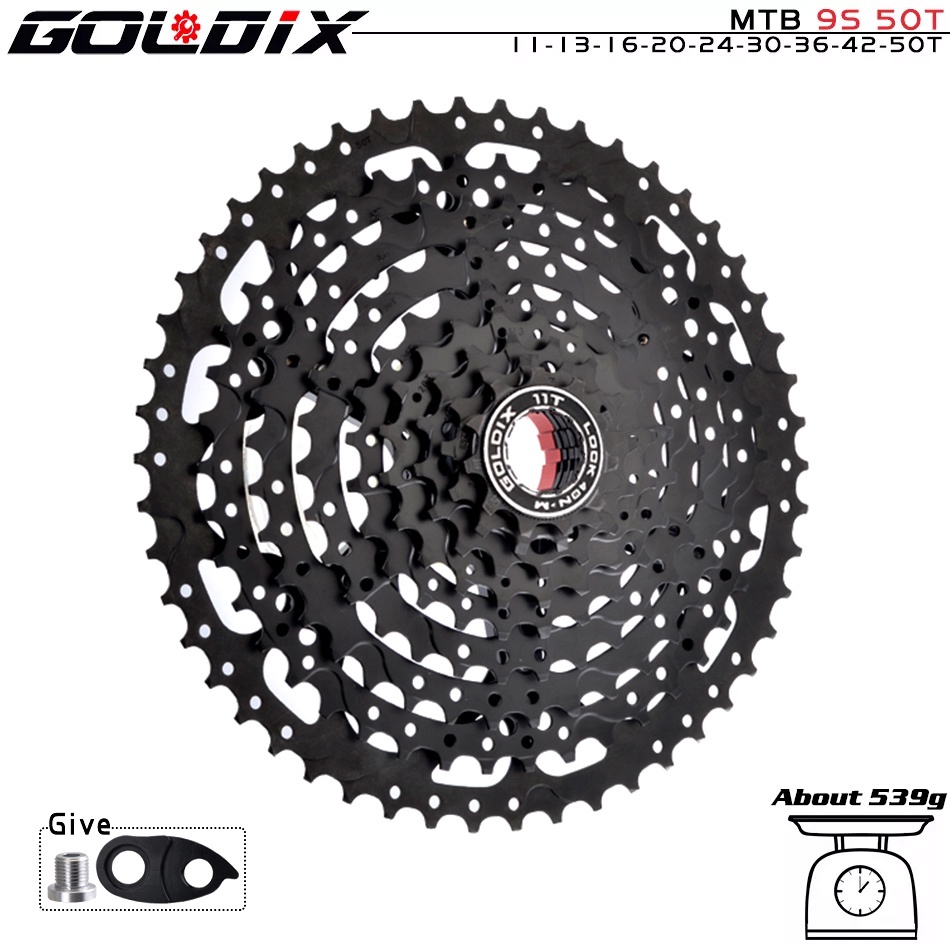 GOLDIX Black Cogs MTB Cassette 8 9 10 11 12 Speed 11-40/42/46/50/50T ...