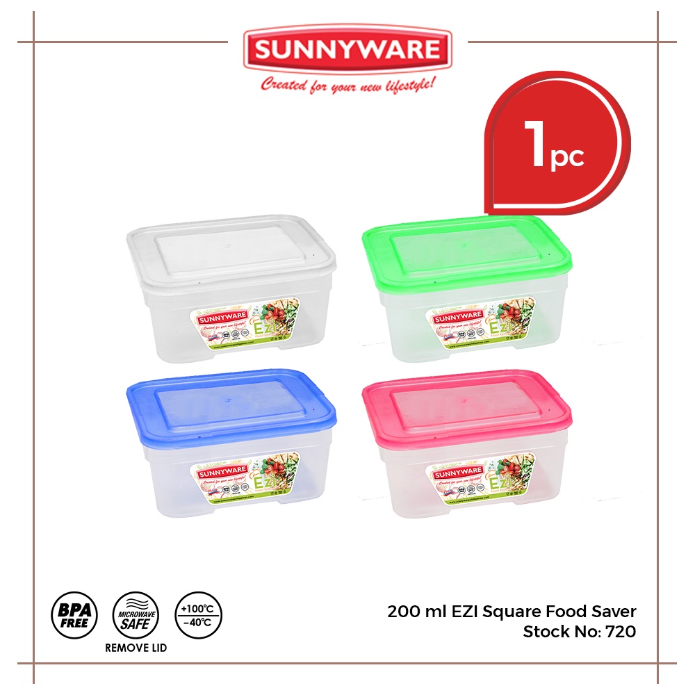 Sunnyware 720 200 ml EZI Food Saver keeper storage container | Shopee ...