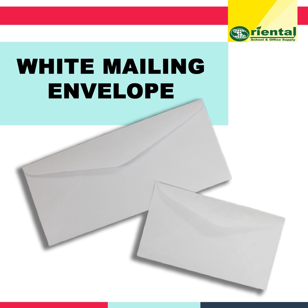 W Set of 20 White Mailing Envelope 6 3/4 Short & 10xx Long Size - Plain ...