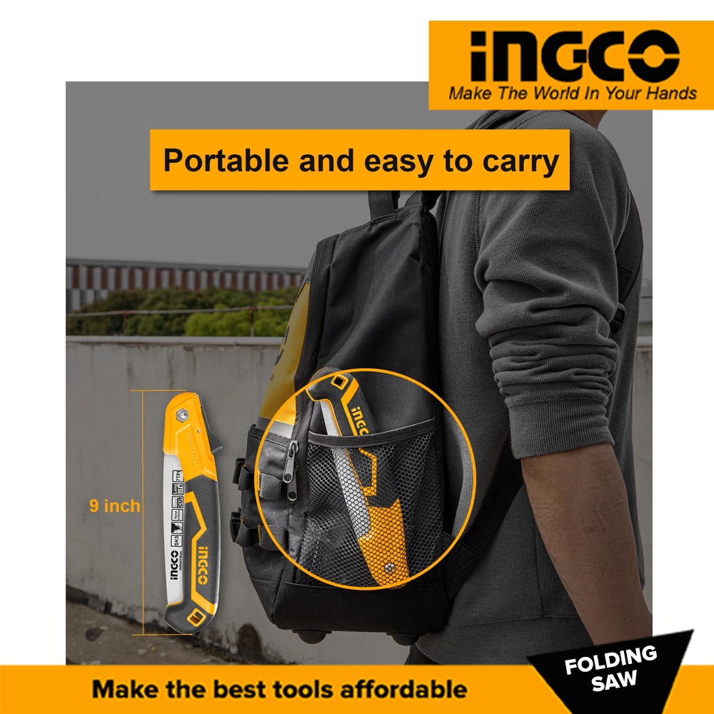 Ingco Industrial Folding Pruning Saw Hand Pruner Wood Cutter 7" 7TPI ...