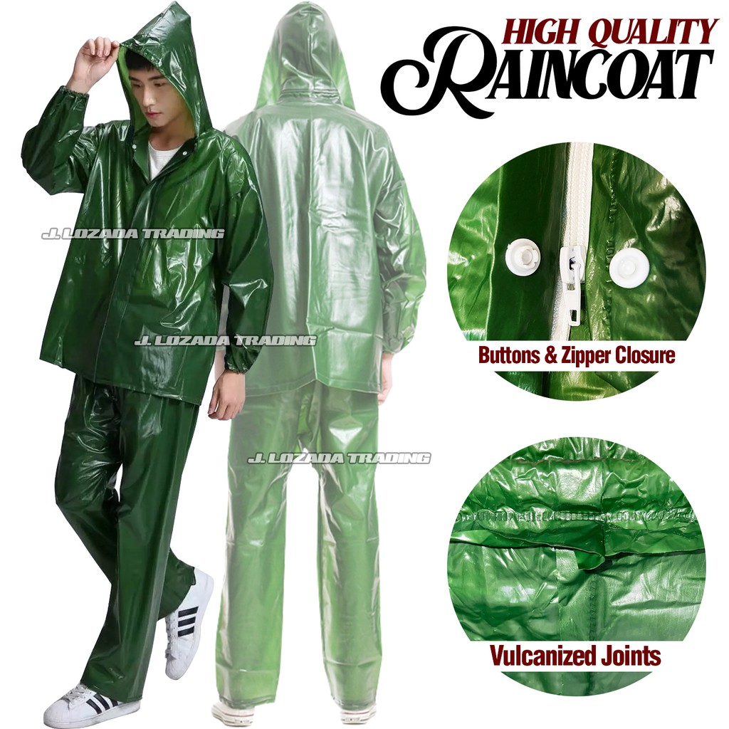 (TERNO) (GREEN) KAPOTE/JACKET AND PANTS RIDER RAINCOAT WITH BAG ...