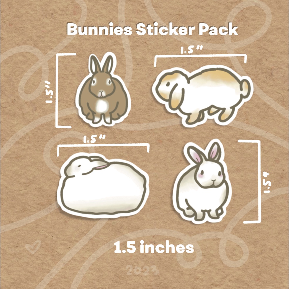 Cute Bunnies Sticker Pack | Shopee Philippines