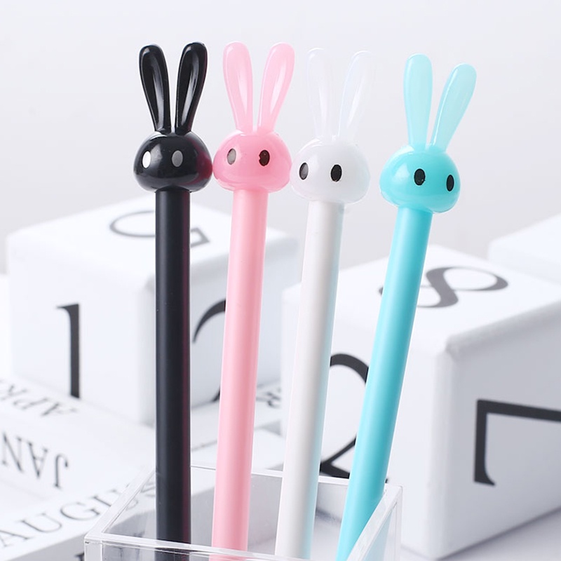 Bunny Rabbit Cute Gel Pen Black Ink 0.38mm Writing Office Student Gel ...