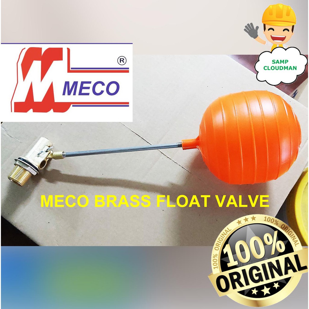 MECO Brass Float Valve with Ball 1/2", 3/4" 1" Heavy Duty Forged Brass ...