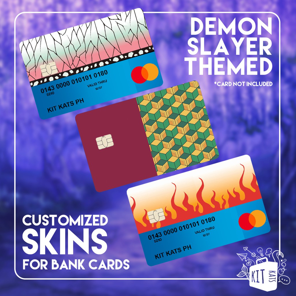 Kimetsu No Yaiba Demon Slayer half sticker for bank cards SOLD PER ...