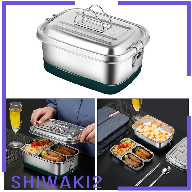[SHIWAKI2] Stainless Steel Food Containers Leakproof Metal Bento Lunch ...