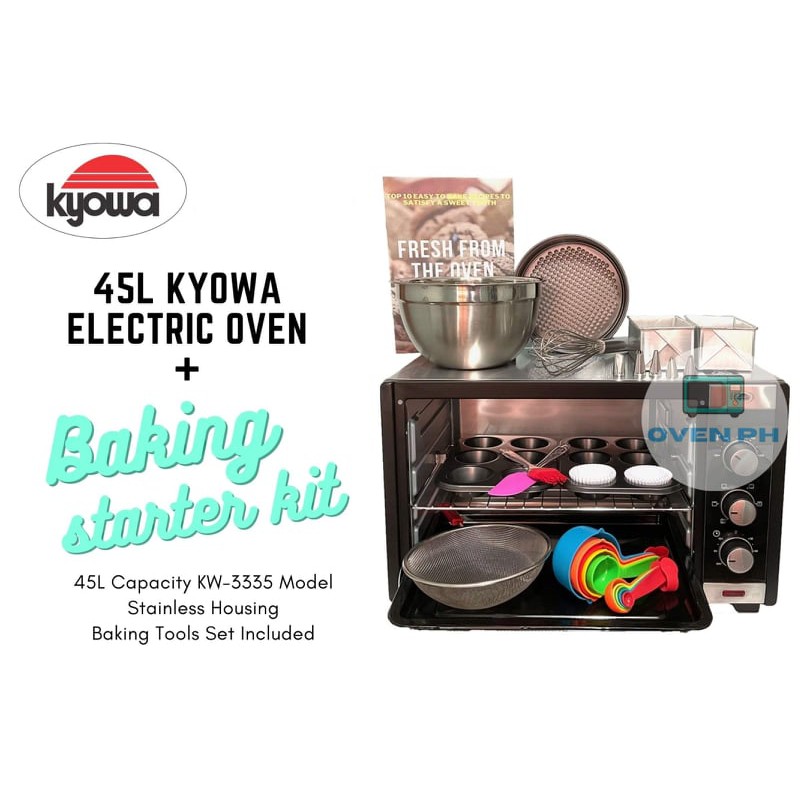 45L Kyowa Electric Oven Stainless Steel FREE Baking Starter Kit Package ...
