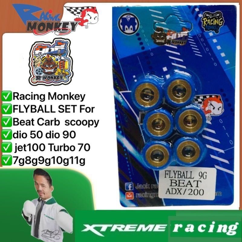 Racing Monkey FLYBALL SET Beat Carb scoopy dio 50 dio 90 jet100 Turbo ...