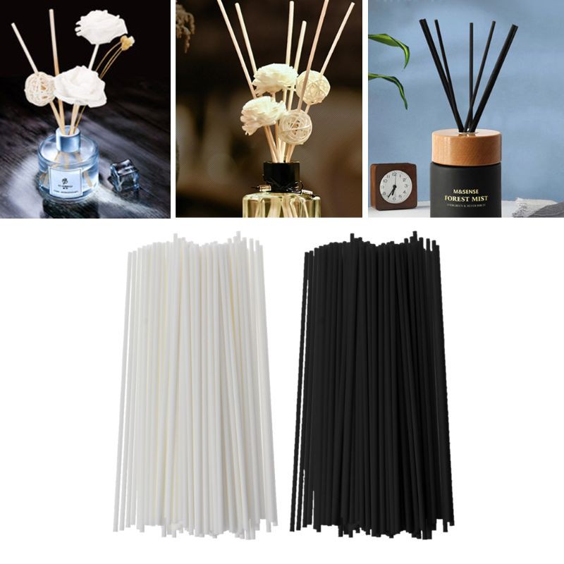 100Pcs 19cmx3mm Fiber Sticks Diffuser Aromatherapy Volatile Rod for ...
