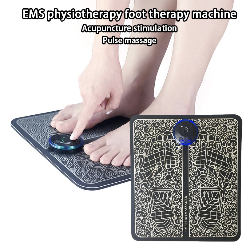Ems Physiotherapy Foot Therapy Machine Foot Massage Pad Pulse Foot Massager Acupuncture ...