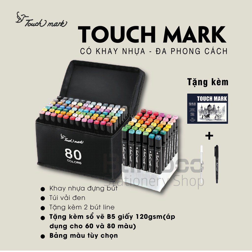 Touch Mark Cool Coco Pison Marker 48 details watercolor pen set, super ...
