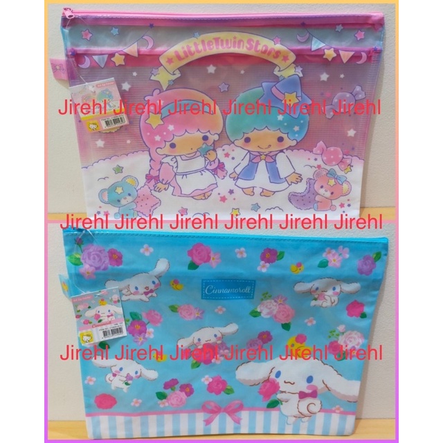 Sanrio Original PVC A4 Double Zipper Envelope - Little Twin Stars ...