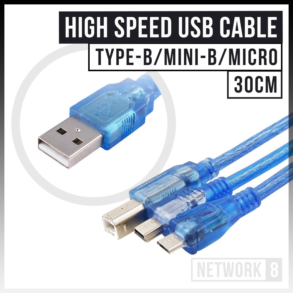 30cm USB CABLE TRANSFER DATA TYPE TYPE MINI AB MICRO ARDUINO NANO ...