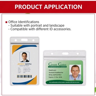 (100PCS)Transparent Plastic ID Holder with Zip Lock Vertical ...