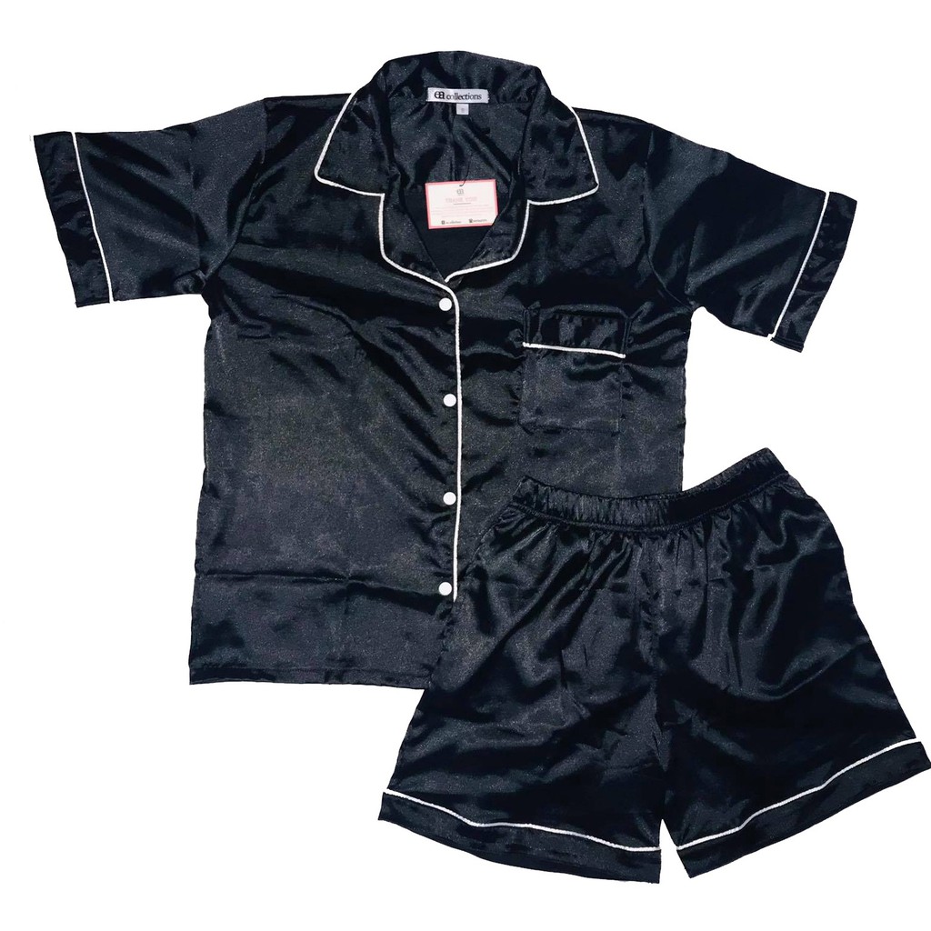 Charmeuse Silk Short Terno Sleepwear/Nightwear for Men | Shopee Philippines