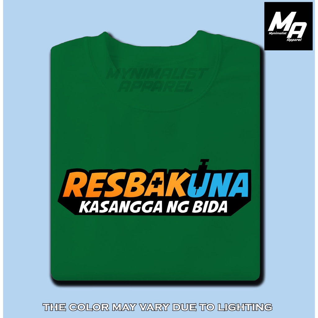 Resbakuna Kasangga Ng Bida (Colored) TSHIRT FOR ADULT - WOMEN AND MEN ...