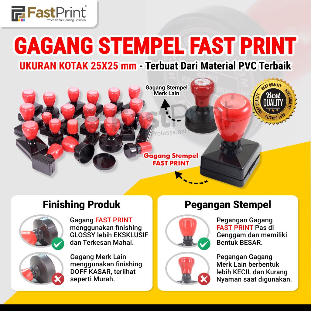 Fast Print Color Flash Stamp Handle Box Size 25x25mm | Shopee Philippines