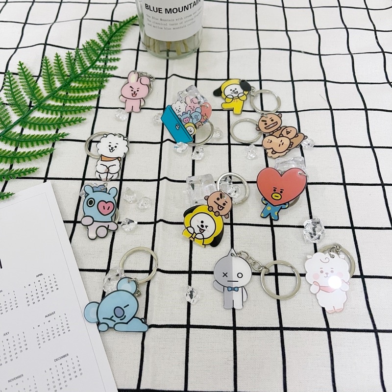 Cute Cartoon Acrylic Keychain Small Korean Merchandise Keychain Quality ...
